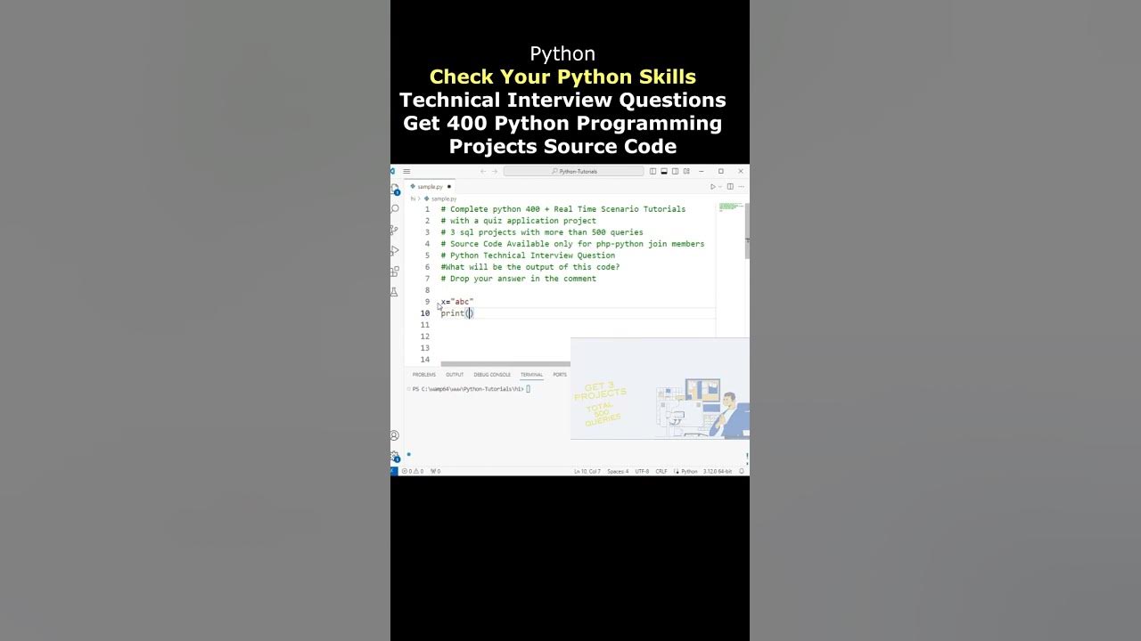 Python Beginners Course With Projects Source Code Pythoninterview Youtube 