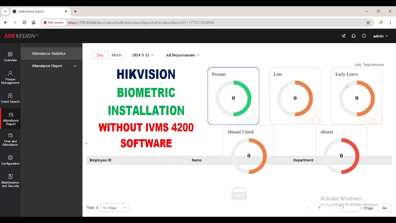 Hikvision Biometric Installation - Without Software IVMS 4200 - YouTube