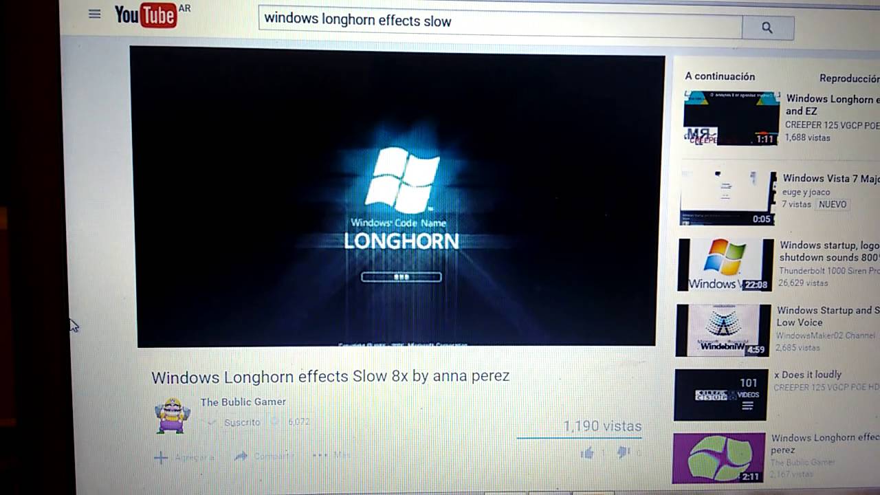 Windows Longhorn Effects Slow (3) High Pitched High Pitch Slow motion ...