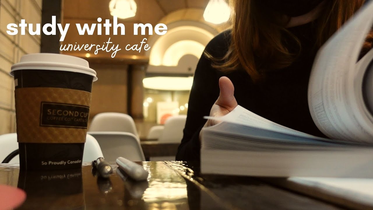 UNIVERSITY CAFE STUDY WITH ME | Coffee shop ambiance 1-Hour study with me, no music, Cafe ASMR ...