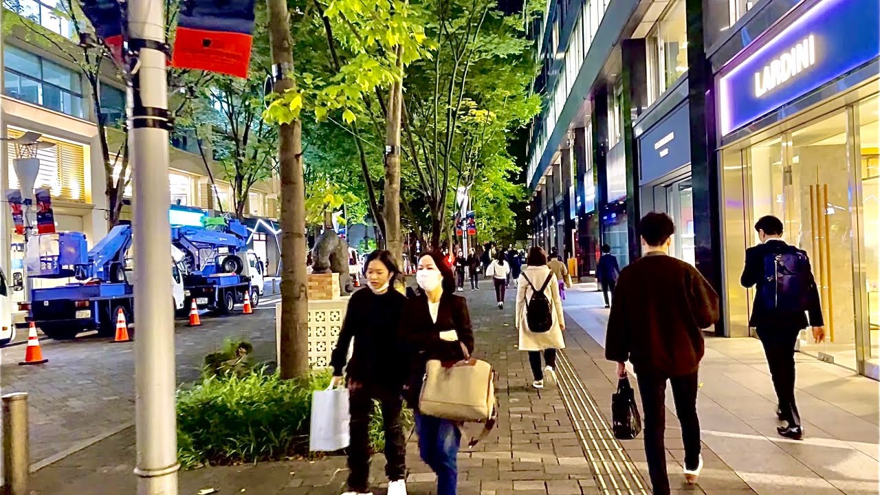[4K] Tokyo Night Walk, SHIMBASHI TO TOKYO || Night life, Colorful ...