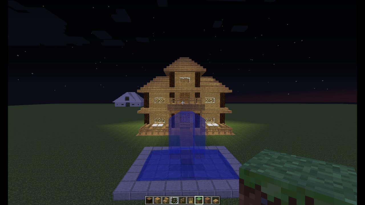 How to Build a House in Minecraft With Spruce Wood and oak Wood - YouTube