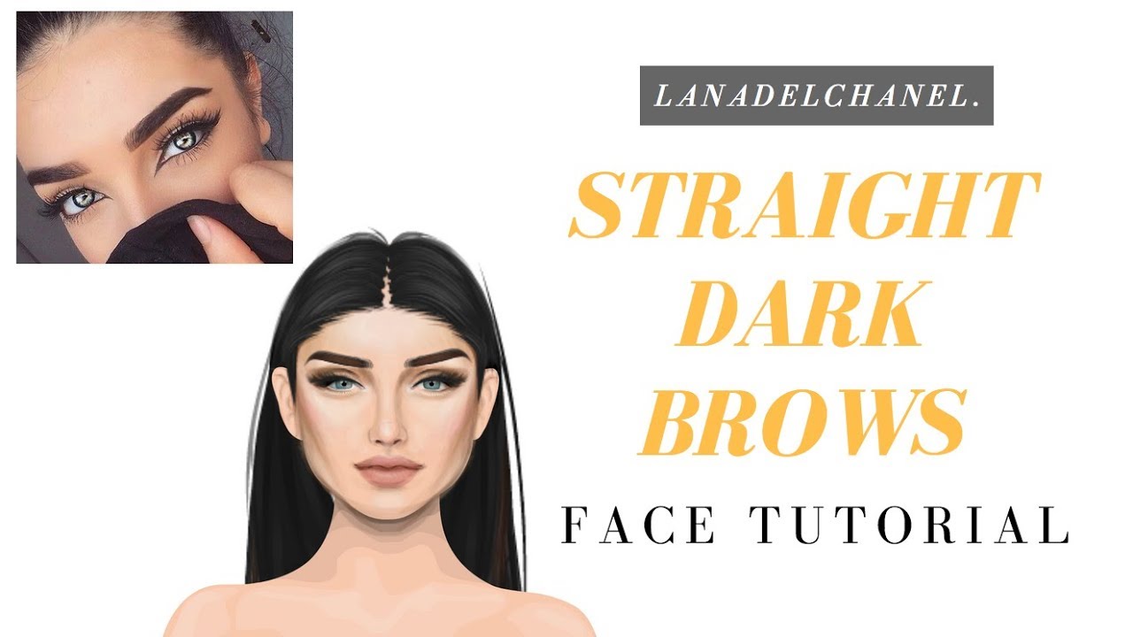 Straight Dark BROWS | Stardoll Face Tutorial | LanaDelChanel. - YouTube