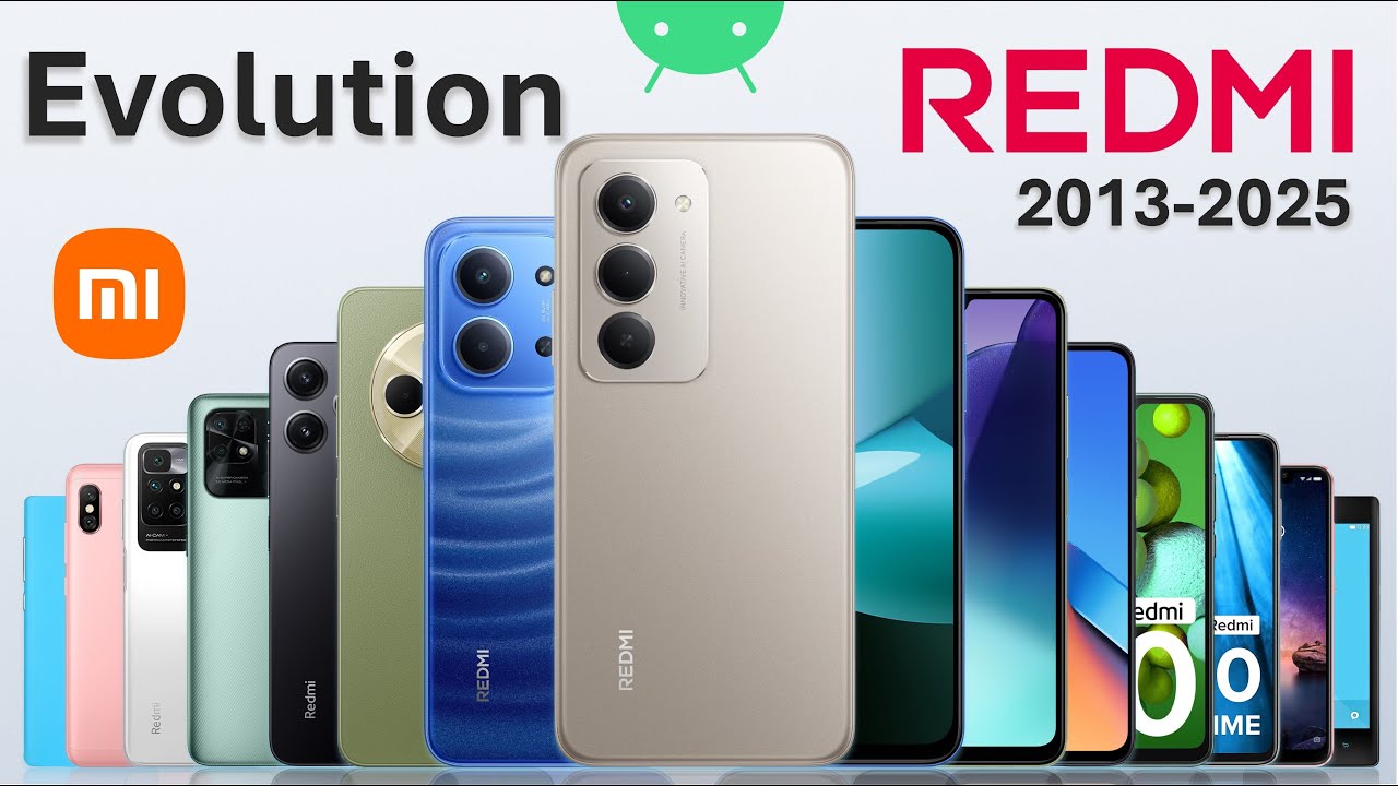 Xiaomi Redmi - Number series | 4K | The Evolution 2013-2025 - YouTube