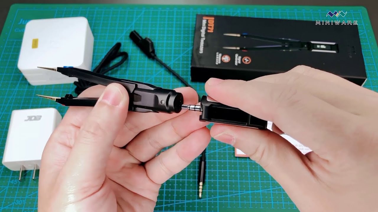 How to charge and upgrade the firmware of DT71 mini digital tweezers ...