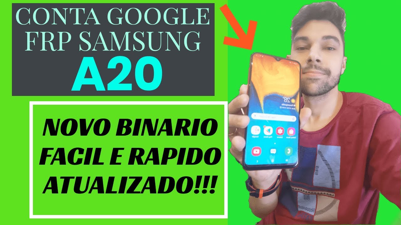 Como Remover Conta Google Samsung A20 (A50,A30,A10),Novo Binário ...
