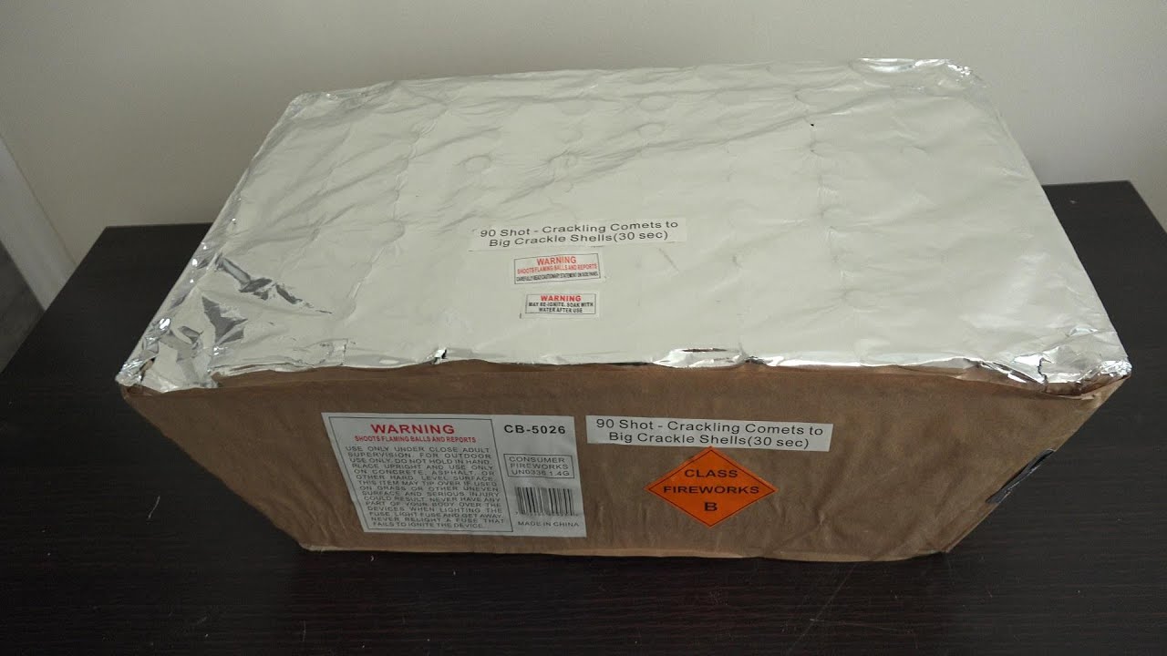 90 SHOT CRACKLING COMETS TO BIG CRACKLE SHELLS by CLASS B FIREWORKS ...