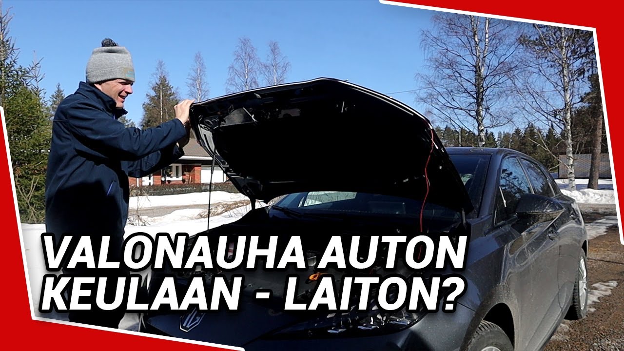 Valonauha auton keulaan - onko laillinen asennus? - YouTube