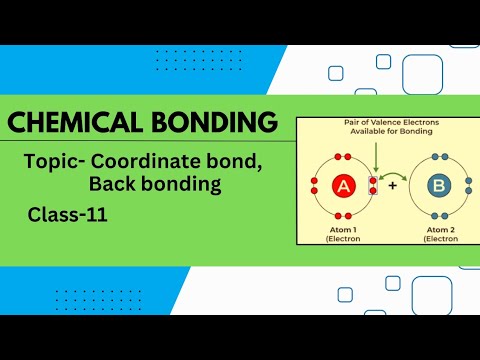 Topic-Coordinate Bond,Back bonding,ch- Chemical Bonding, Class 11 # ...