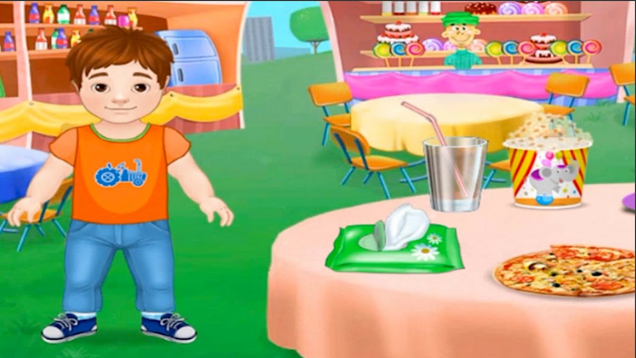BABY FOOD FAIR GAME APP FOR LITTLE KIDS - MAKING PIZZA & CANDIES ...