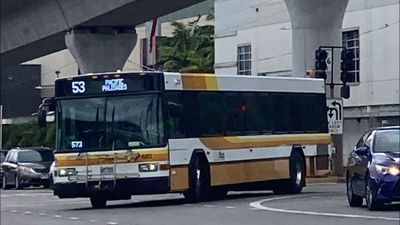 Honolulu TheBus Route 53 Pacific Palisades, Bus 623 (Part 2) - YouTube