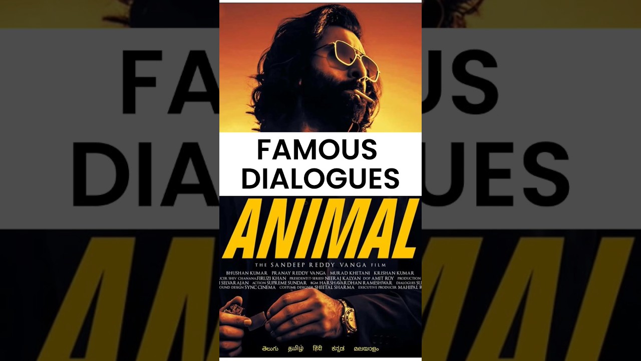 💥Animal Movie Best Dialogues #ranbirkapoor #shorts #bollywood #trending ...