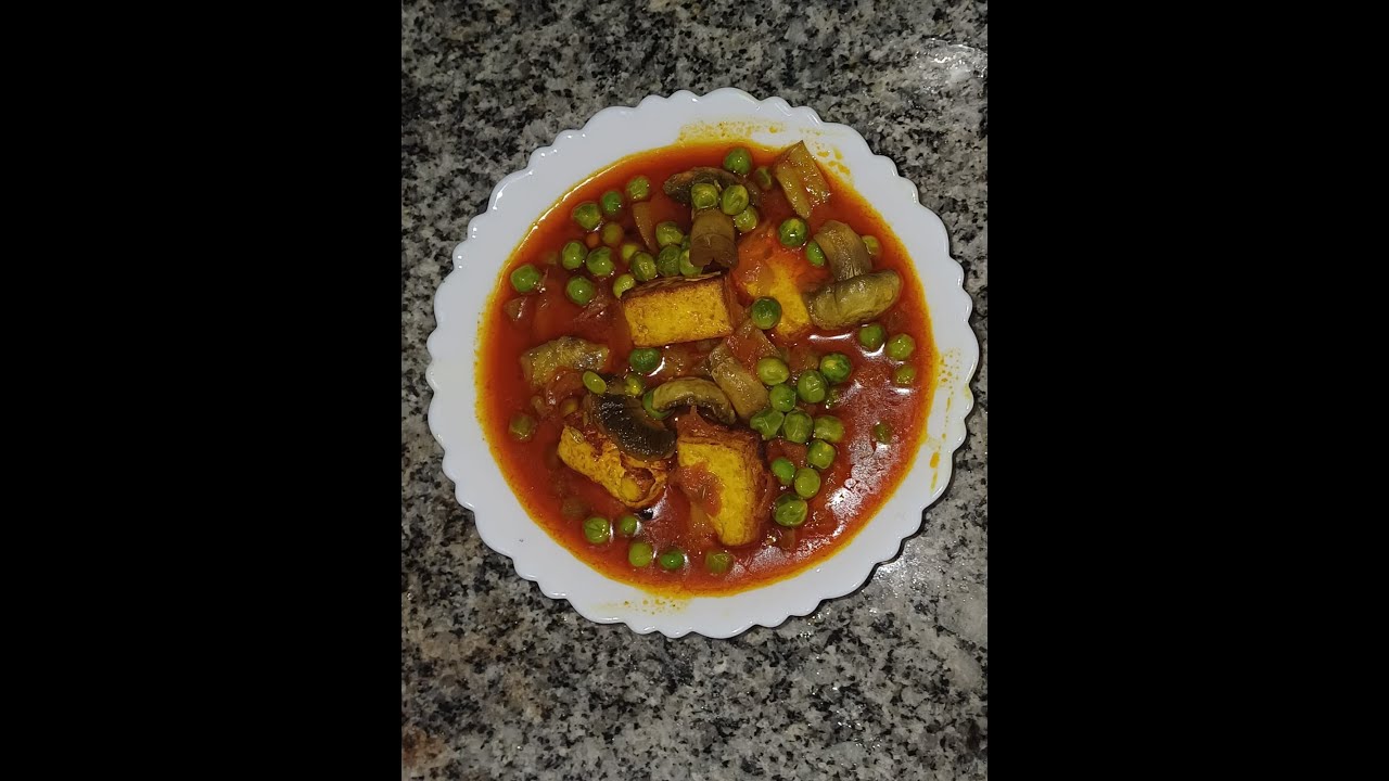 #Mattar paneer mashroom recepie at home - YouTube