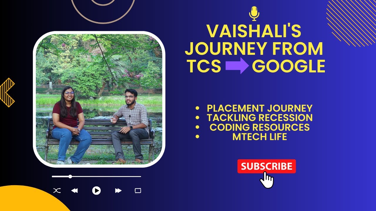 Vaishali's Journey from TCS to Google: M.Tech Success at IIT Guwahati | Tech Talks - YouTube