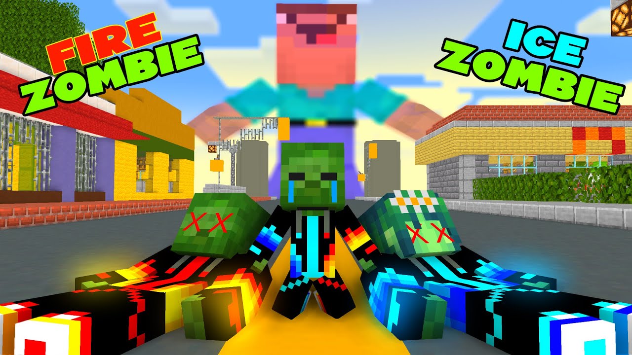 Minecraft ||| Monster School : ICE ZOMBIE AND FIRE ZOMBIE (RIP ZOMBIE ...