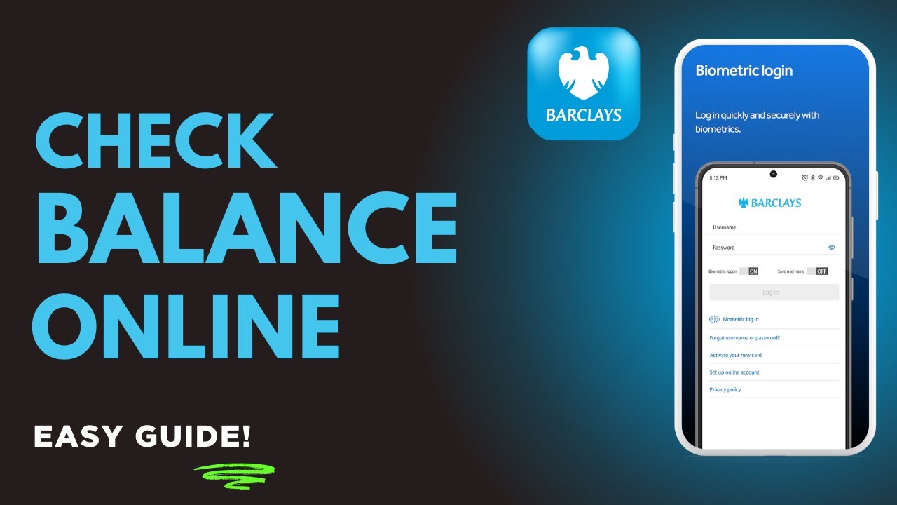 How to Check Barclays Account Balance Online - YouTube
