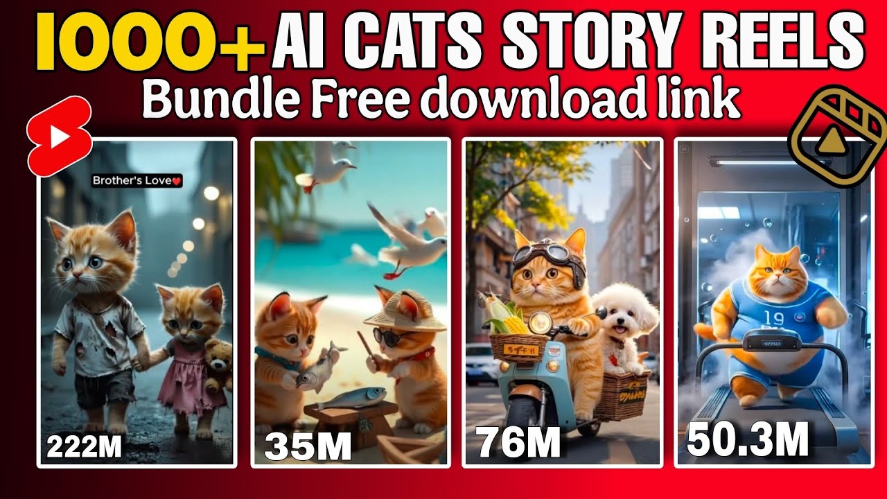 🔥LATEST 1000+ AI CATS STORY REELS BUNDLE FREE DOWNLOAD COPYRIGHT FREE ...