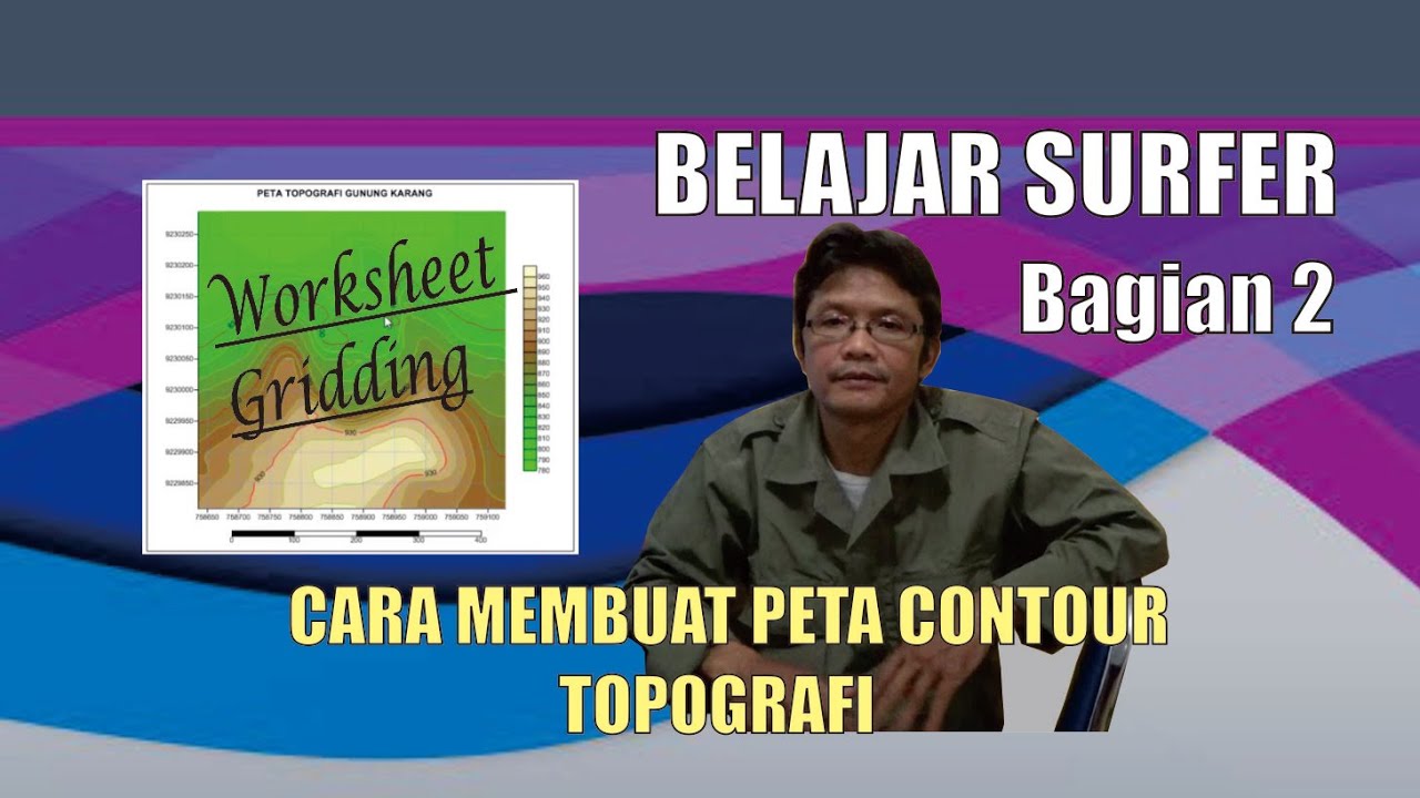 cara membuat peta contour topografi - belajar surfer bagian 2 - YouTube