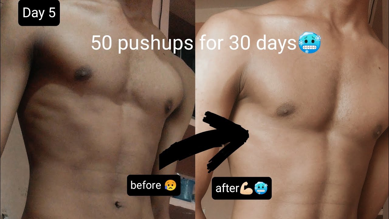 Day 5 | natural body transformation | 50 pushups for 30 days ...