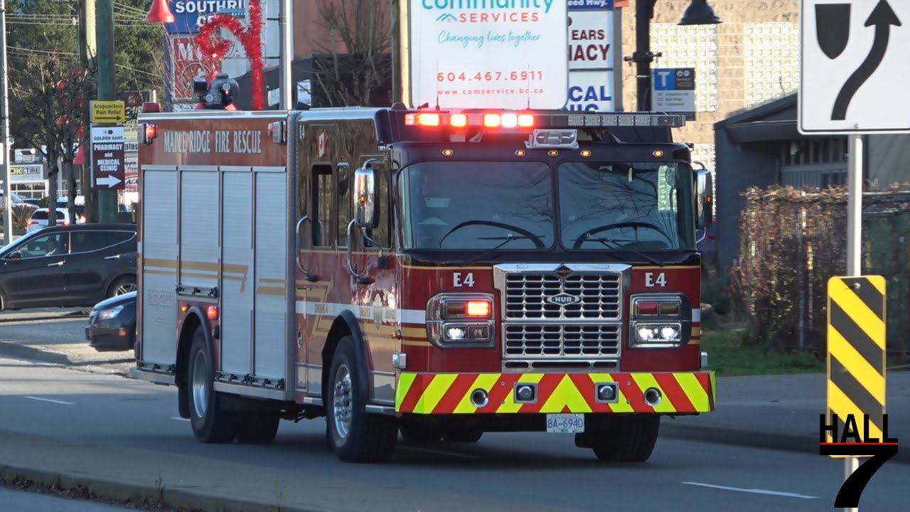 Maple Ridge Fire Rescue - Engine 2, Engine 4, & Engine 3 Responding ...