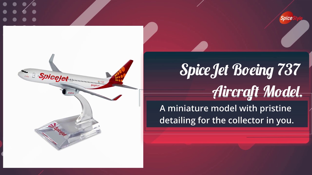 Spice Modello Small Boeing 737-800 Series SpiceJet Aircraft Collectible ...