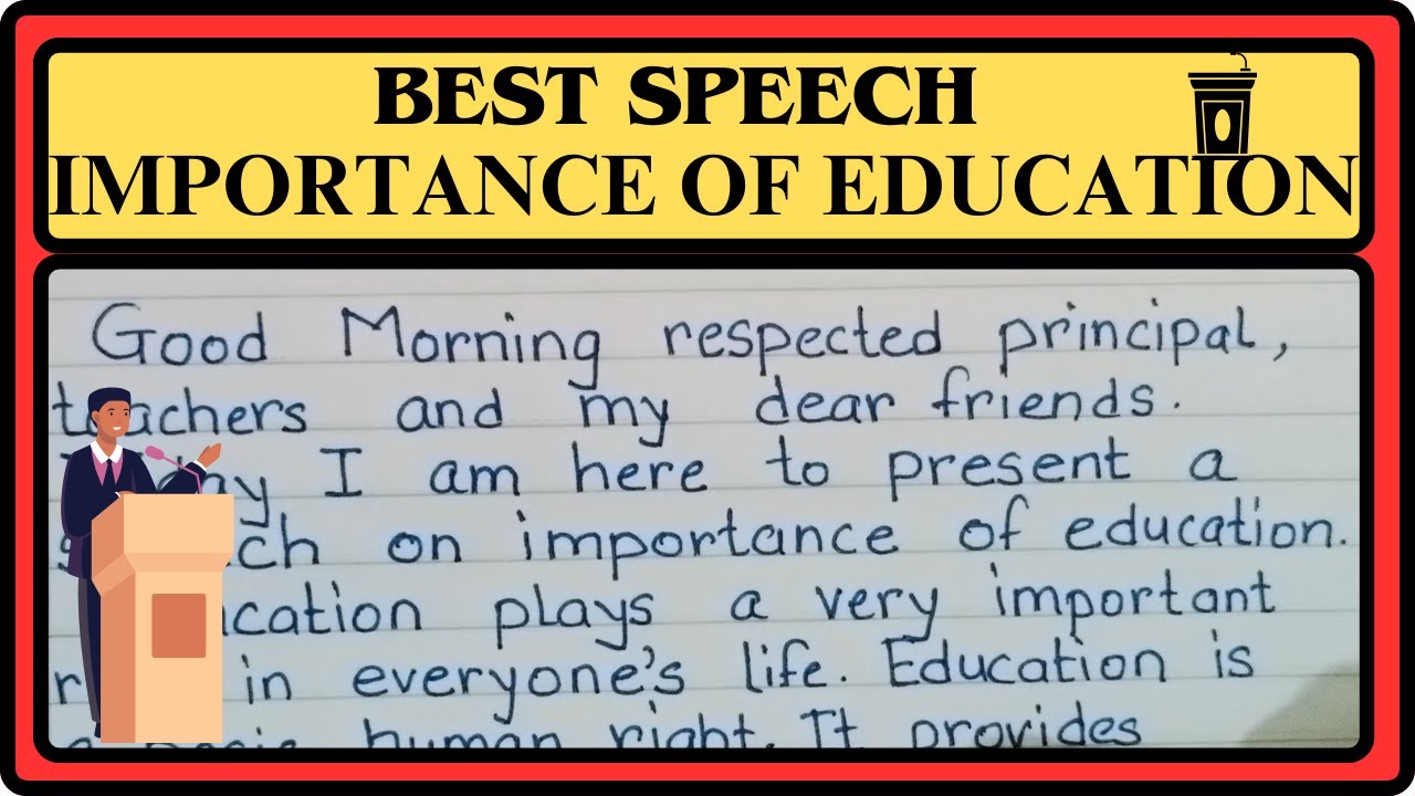 Short Speech On Importance Of Education || Importance Of Education ...