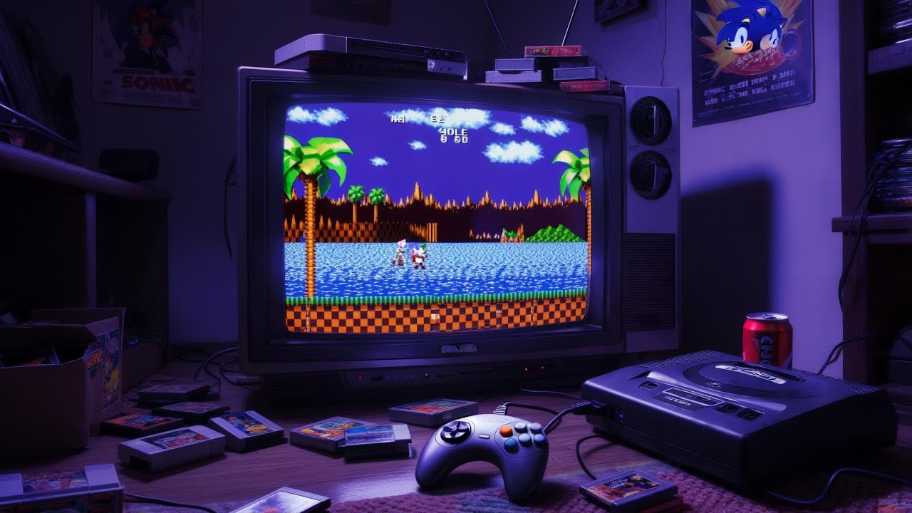 You're Playing Sonic the Hedgehog: Retro Gameplay with LoFi Vaporwave ...