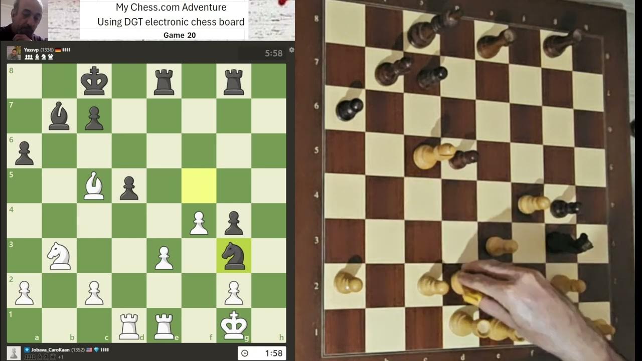 My chess.com adventure - game 20 using DGT eBoard - YouTube