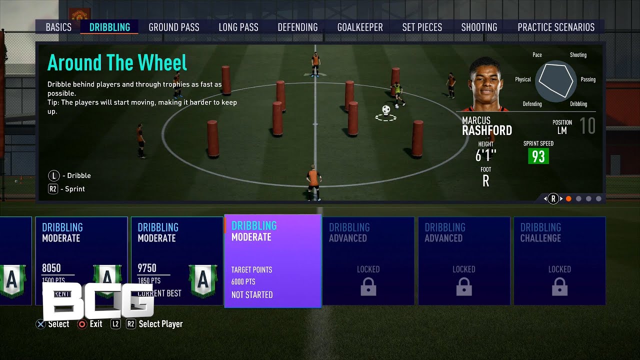 Fifa 21 Skill Games Dribbling Around The Wheel - YouTube