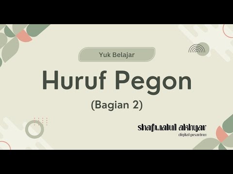 Belajar Huruf Pegon (Bagian 2) - YouTube