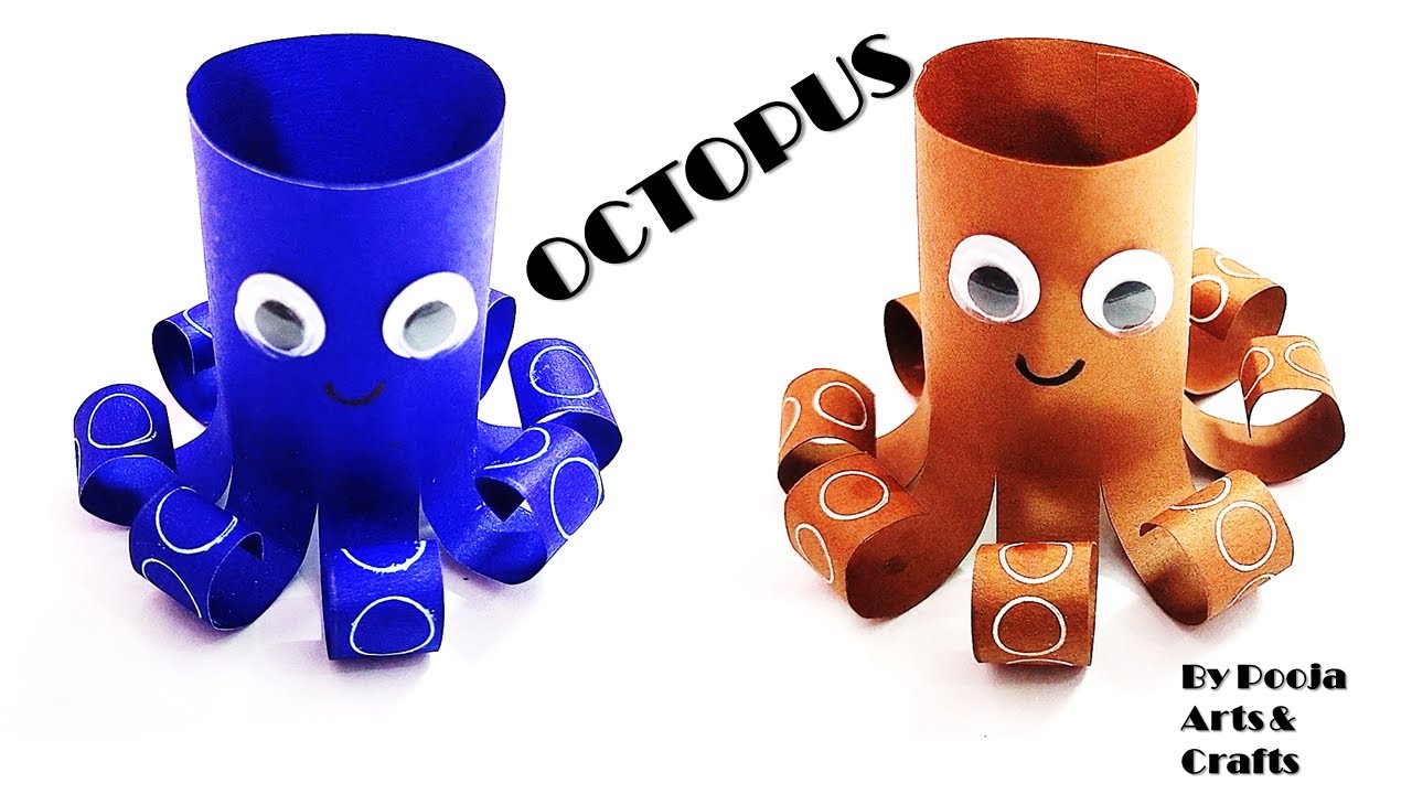 How To Make Paper Octopus Craft | Easy Origami Octopus Craft | Step By ...