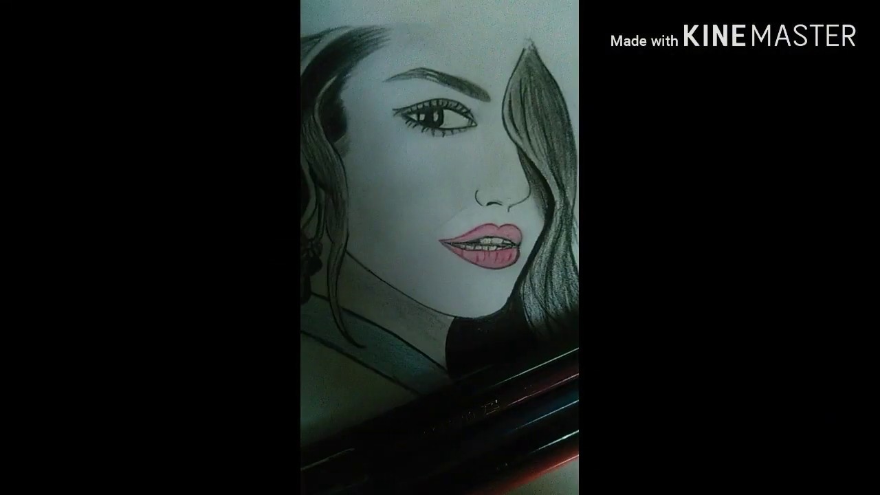 Hande ercel drawing (selin)...(hayat) - YouTube