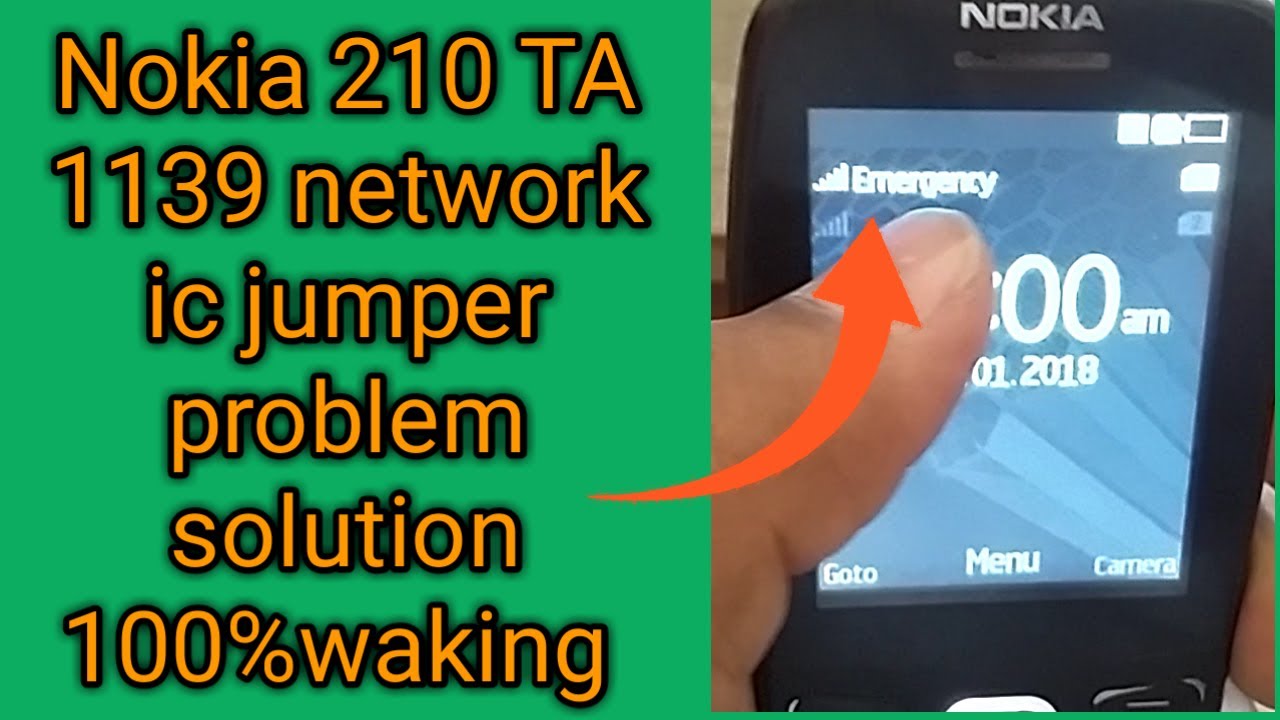 Nokia keypad 210 TA 1139 network ic jumper solution - YouTube