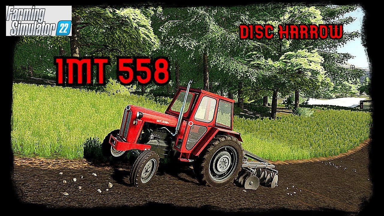 IMT 558 | Disc Harrowing | SMALL FIELD | FS 22 - YouTube