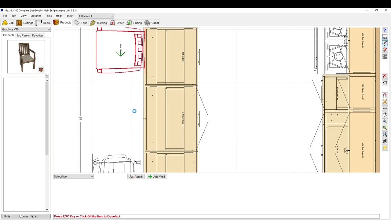 Mozaik Software Tutorials - How to add Barstools and Chair to a Room - YouTube