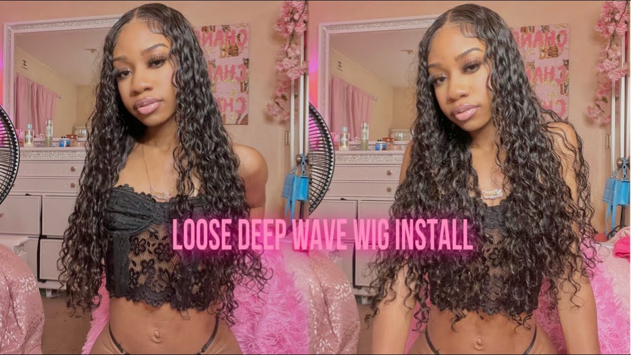 LOOSE DEEP WAVE WIG INSTALL ft OHMYPRETTYWIG - YouTube
