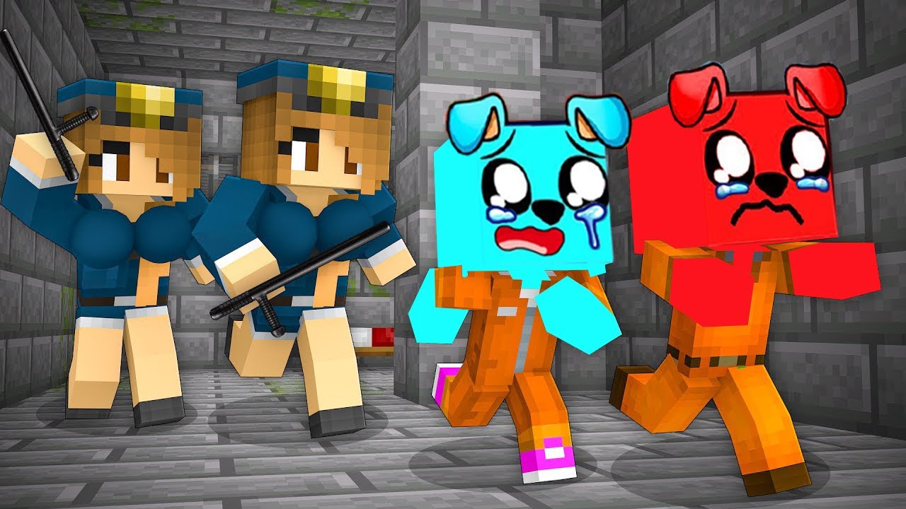 Luczek i Pimpek ZOSTALI ZAMKNIĘCI w WIĘZIENIU w Minecraft - YouTube