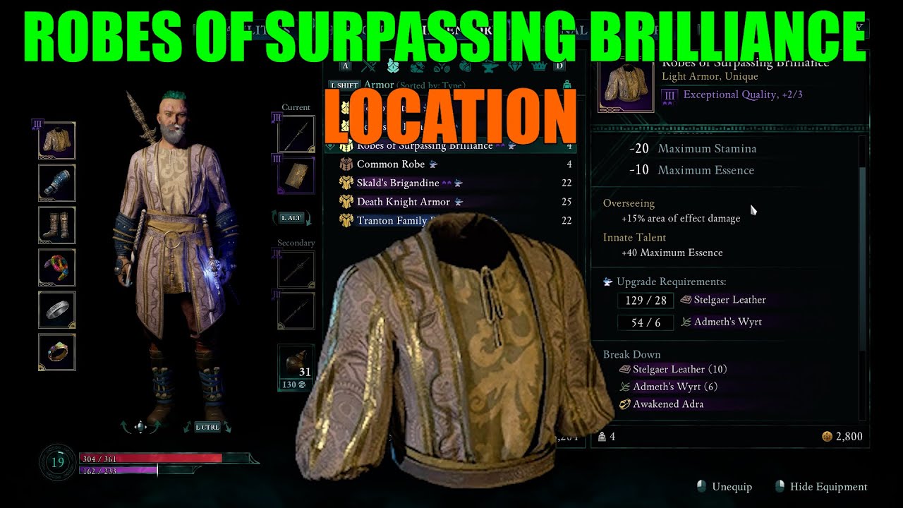 Robes of Surpassing Brilliance Treasure Chest Location | AVOWED - YouTube