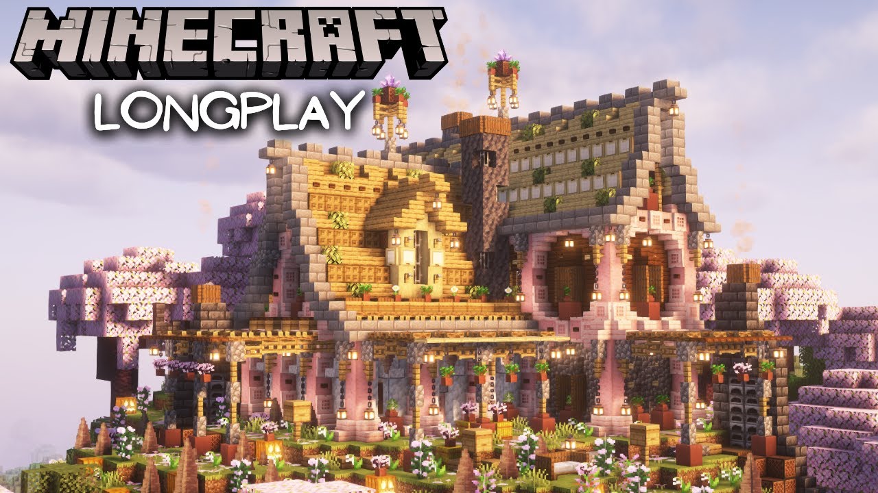 Building a Cherry Blossom Mountain Cottage - Minecraft Relaxing ...