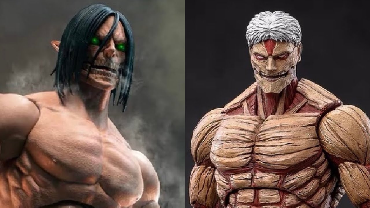 New attack on Titan eren & armoured Titan action figures more new ...