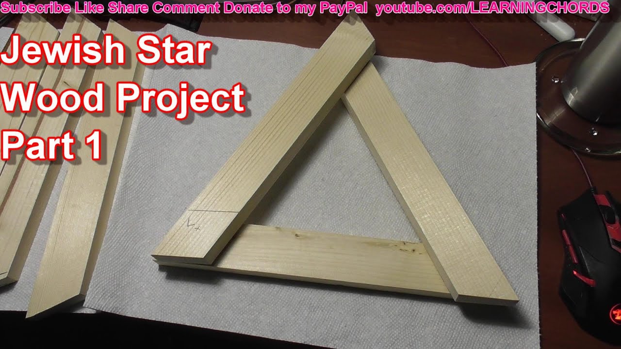 Star Of David - Wood Project Part 1 - Jewish Star - How to draw a Star ...