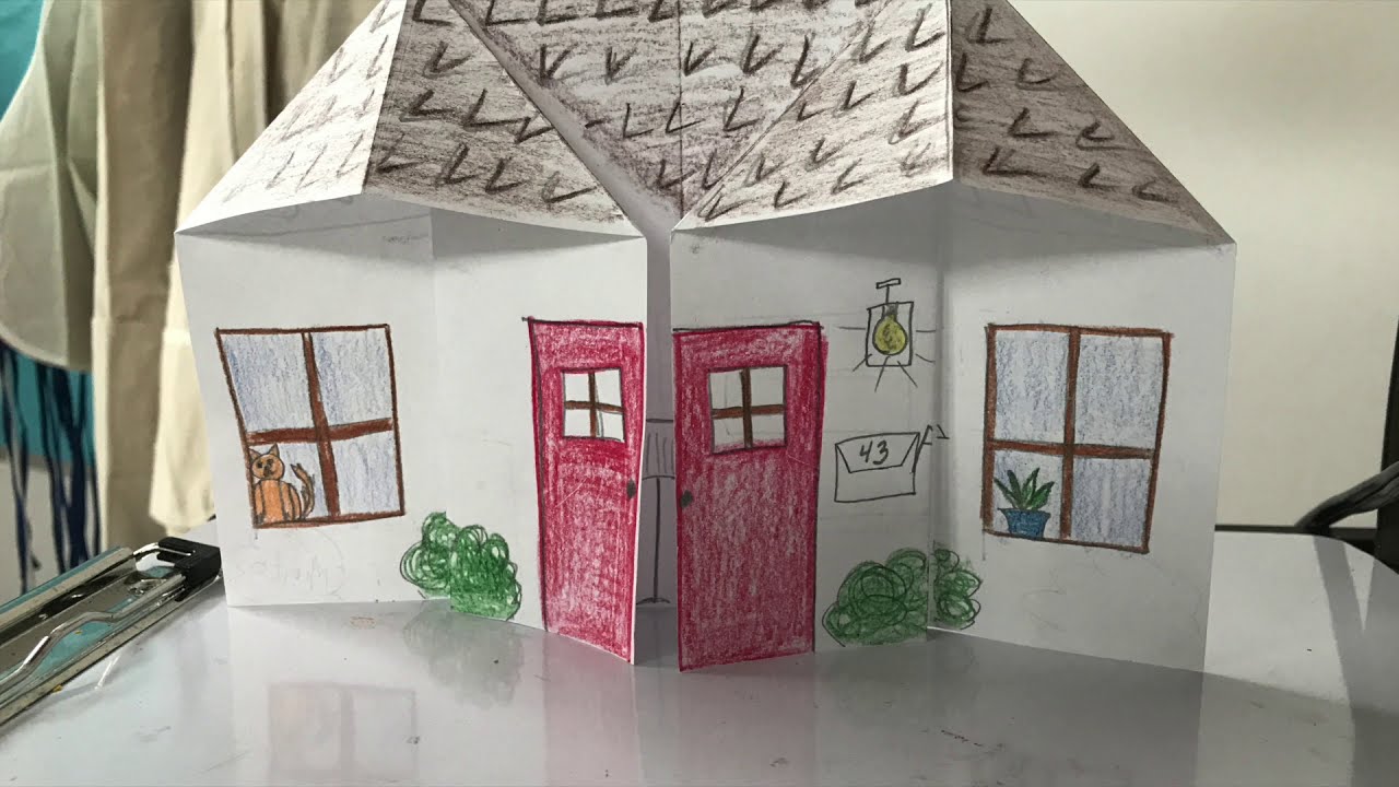 1st Grade Origami House - YouTube
