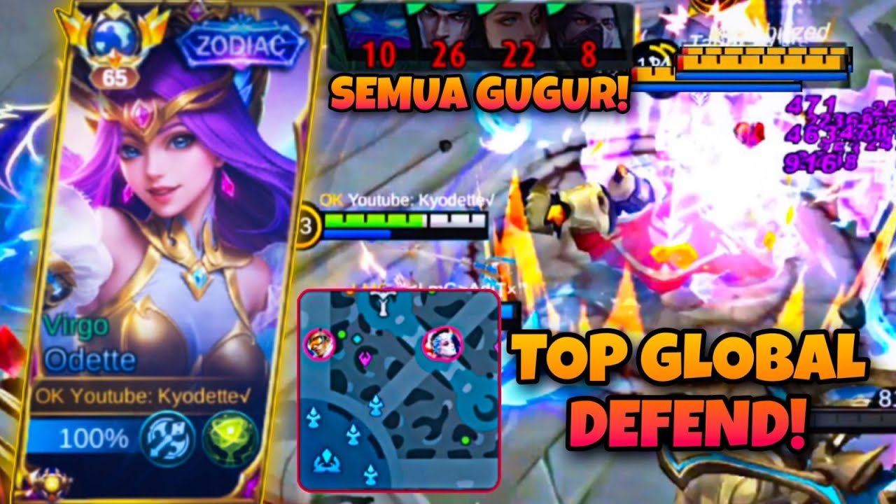 ODETTE GLOBAL SUPER DEFEND AND HARD CARRY TIM! I ODETTE TOP GLOBAL I ...