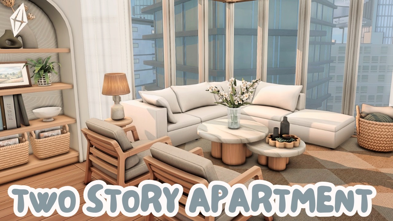Two-Story Apartment Renovation 🏙️ | Sims 4 CC Penthouse at 701 ZenView ...