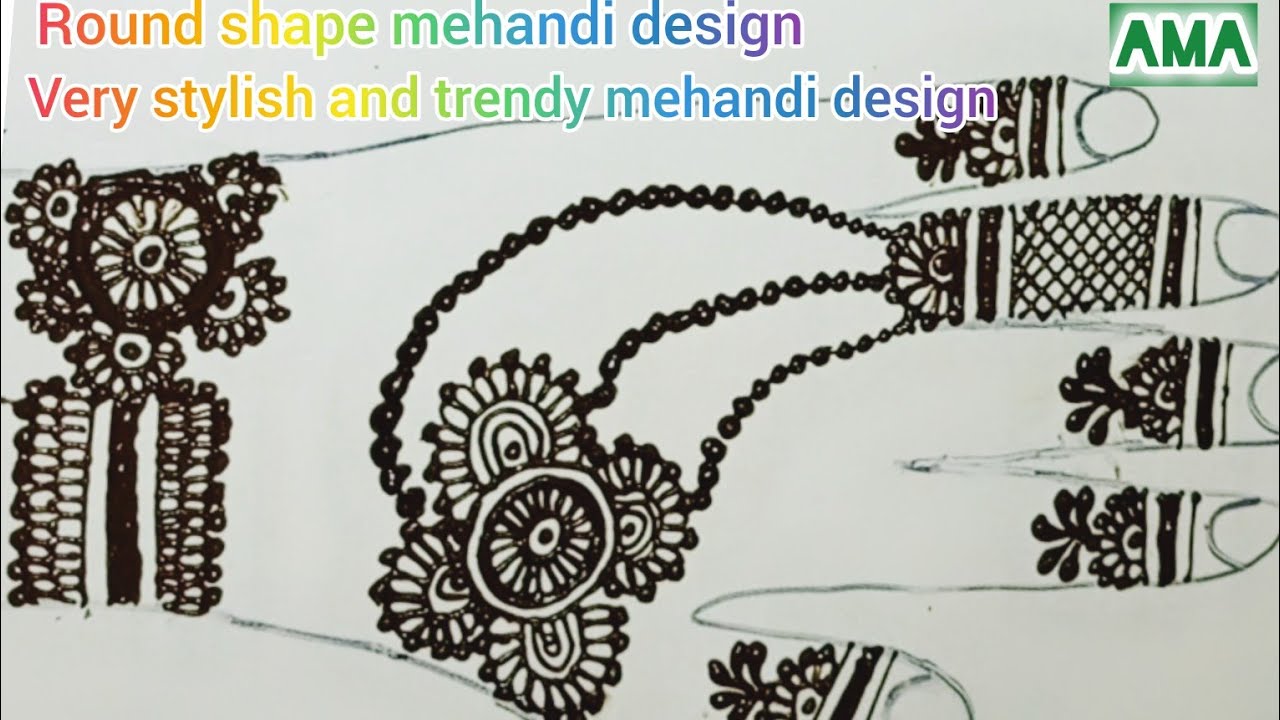 round shape mehandi design/very stylish and trendy mehandi design# ...