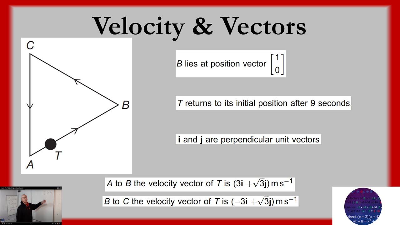 Mechanics Velocity Vector and Position Vectors - YouTube