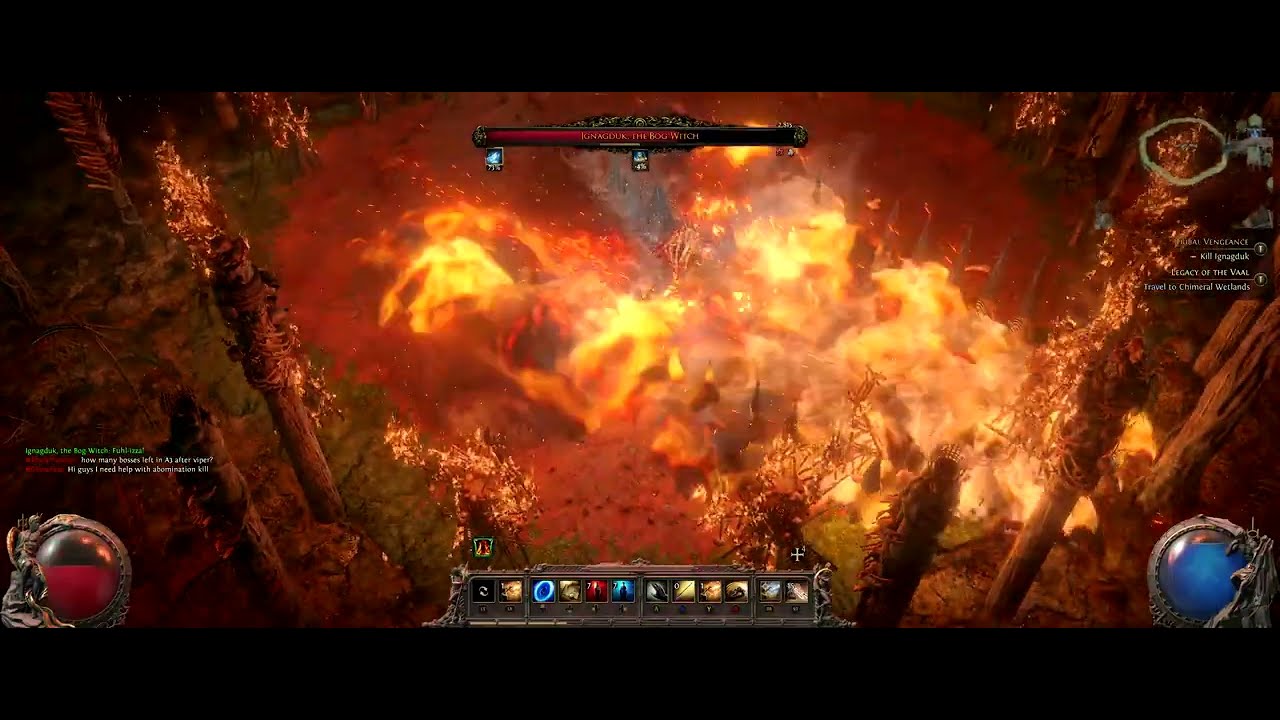 IGNAGDUK, THE BOG WITCH Boss Battle - Path of Exile 2 | Ultrawide 21:9 ...
