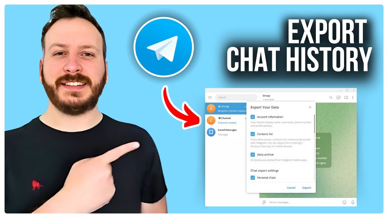 How To Export Chat History From Telegram - YouTube
