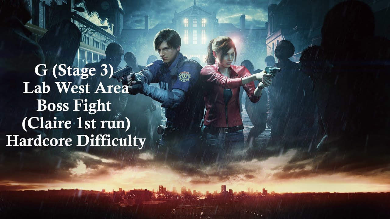 Resident Evil 2 - G (Stage 3) Lab West Area Boss Fight (Claire 1st run ...