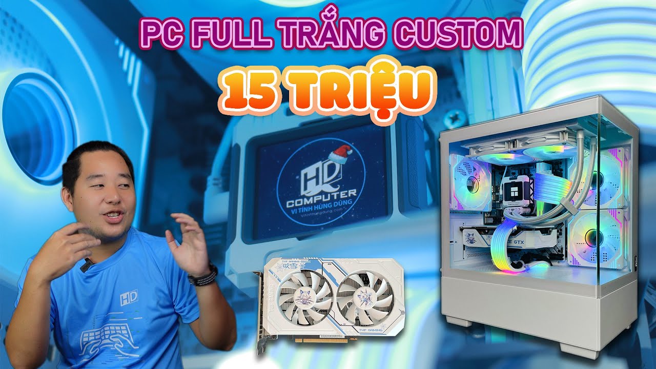 Thùng PC Full Trắng 15 củ - I5 12400F Tản nhiệt nước Ram 16GB VGA ...
